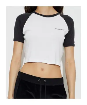 SPORTY  RICH Sporty & Rich Cropped T-shirt
