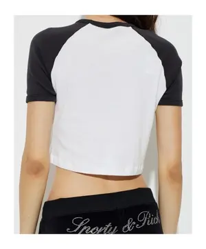 SPORTY  RICH Sporty & Rich Cropped T-shirt
