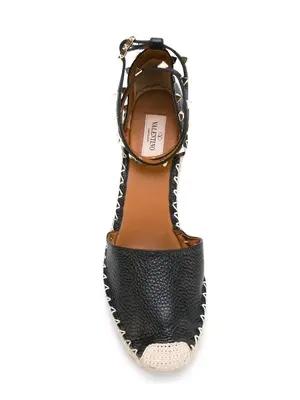 Valentino Garavani Rockstud 85mm Wedge Espadrilles