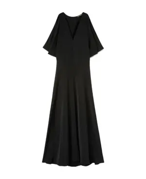 Loro Piana V-neck High-waist Dress - Black