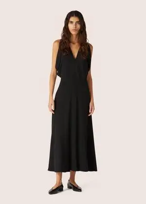 Loro Piana V-neck High-waist Dress
