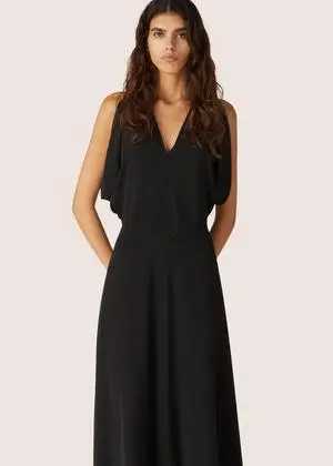 Loro Piana V-neck High-waist Dress