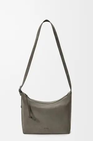 Loewe Medium Loop Hobo In Suede Calfskin
