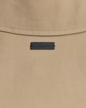 Saint Laurent Trench Coat In Bonded Cotton