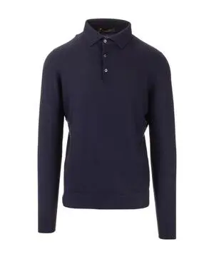 Loro Piana Long Sleeved Knitted Polo Shirt