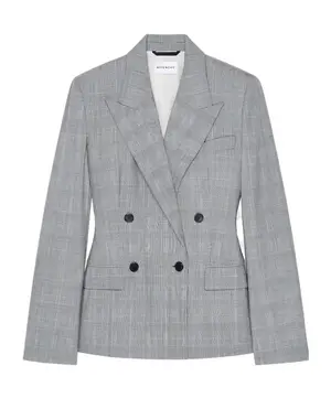 Givenchy Double-breasted Checked Jacket In Wool