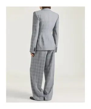 Givenchy Double-breasted Checked Jacket In Wool