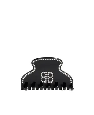 Balenciaga Bb Logo Crystal Hair Clips