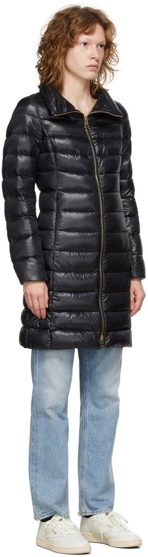 Herno Mid-length Quilted Down Puffer Coat With Fur Trim