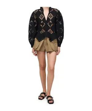 Isabel Marant Étoile Diamond Pattern Lace Cover-up