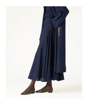 Loro Piana Flavia Wool Skirt With Ruffled Details