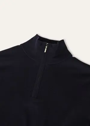 Loro Piana Freshly Cut Wool Semi-zipper Sweater