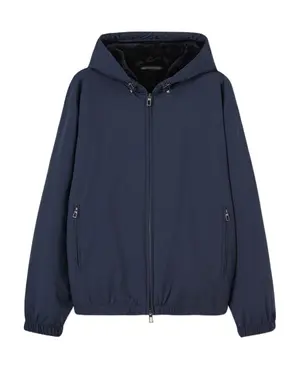 Loro Piana Hood Hooded Pilot Casual Jacket - Navy Blue