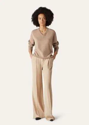Loro Piana V-neck Cashmere Long-sleeved Sweater