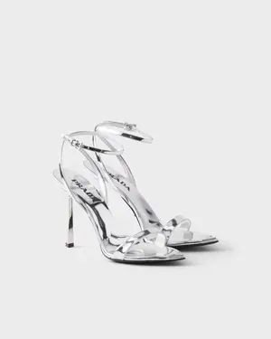 Prada Metallic Leather High-heeled Sandals