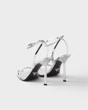 Prada Metallic Leather High-heeled Sandals