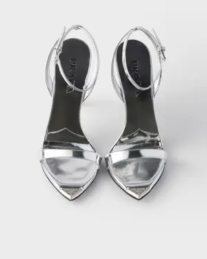 Prada Metallic Leather High-heeled Sandals