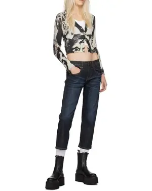 R13 Cropped Straight Jeans