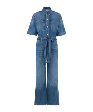 ICON DENIM LOS ANGELES Belted Wide-leg Jumpsuit