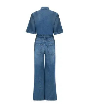 ICON DENIM LOS ANGELES Belted Wide-leg Jumpsuit