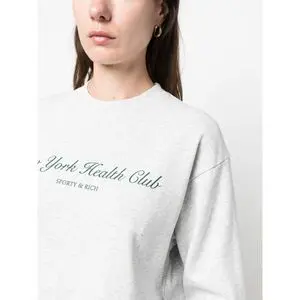 SPORTY  RICH Sporty & Rich Logo Print Sweatshirt