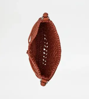 TOD'S Bucket Bag In Raffia And Leather Mini