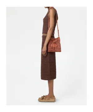 TOD'S Bucket Bag In Raffia And Leather Mini
