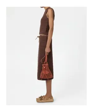 TOD'S Bucket Bag In Raffia And Leather Mini