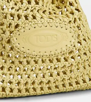 TOD'S Bucket Bag In Raffia And Leather Mini