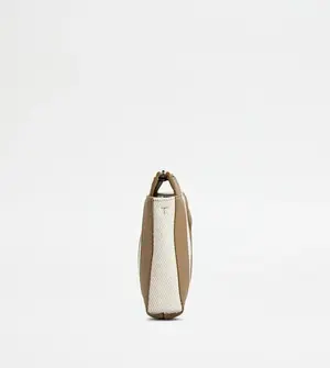 TOD'S Di Bag Crossbody Bag In Leather And Canvas Mini