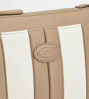 TOD'S Di Bag Crossbody Bag In Leather And Canvas Mini
