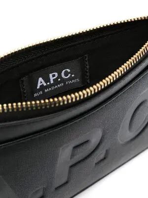 A.p.c. Logo-debossed Zipped Clutch Bag