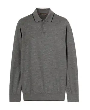 Loro Piana Lapel Long-sleeved Wool Sweater