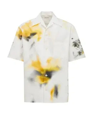Alexander McQueen Obscured Flower Buttoned Bowling Shirt