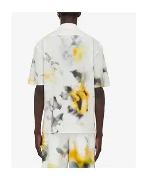 Alexander McQueen Obscured Flower Buttoned Bowling Shirt