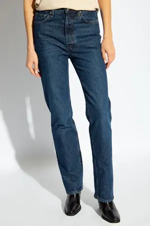 TOTEME Classic Cut Logo Patch Jeans