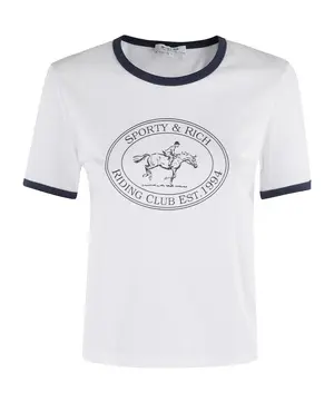 SPORTY  RICH Sporty & Rich Riding Club Ringer Tee