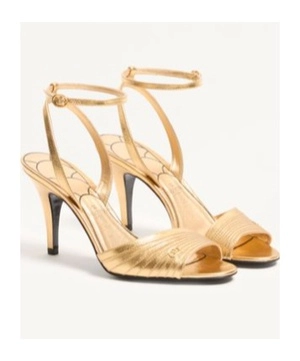 Valentino Garavani Ladycrush Sandal In Laminated Calfskin 85mm