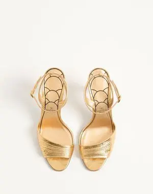 Valentino Garavani Ladycrush Sandal In Laminated Calfskin 85mm