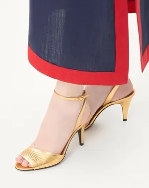 Valentino Garavani Ladycrush Sandal In Laminated Calfskin 85mm