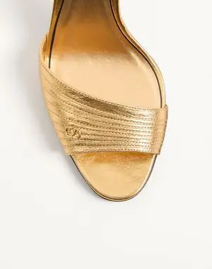Valentino Garavani Ladycrush Sandal In Laminated Calfskin 85mm