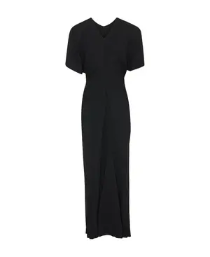 Victoria Beckham Round Collar Zipper Dress