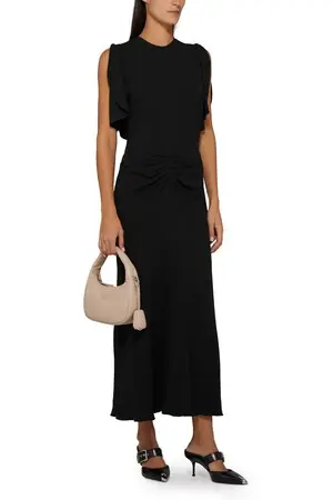 Victoria Beckham Round Collar Zipper Dress