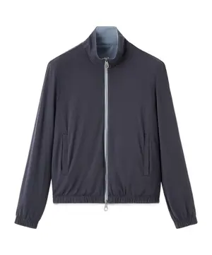 Loro Piana Bomber Jacket With Zip Up And Elasticated Details