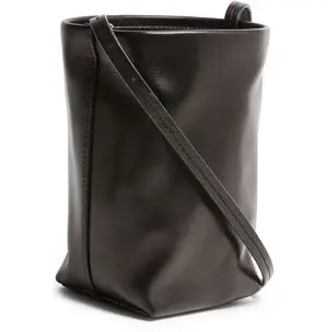 THE ROW Park Leather Bucket Bag - Black