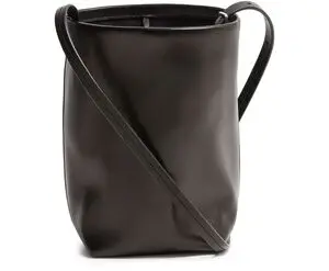 THE ROW Park Leather Bucket Bag - Black