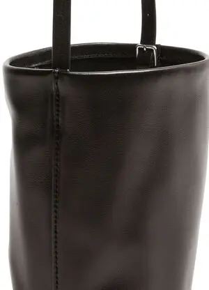 THE ROW Park Leather Bucket Bag - Black