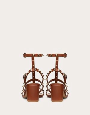 Valentino Garavani Rockstud Ankle-strap Mid Block Heel Sandals