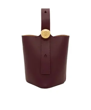 Loewe Pebble Mini Bucket Bag - Red