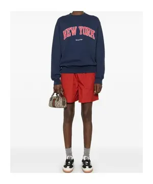 SPORTY  RICH Sporty & Rich "new York" Logo Sweatshirt
